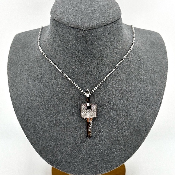 Jewelry | 925 Solid Sterling Silver Key Necklace | Poshmark